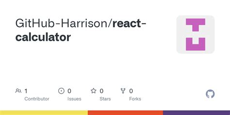 GitHub GitHub Harrison React Calculator