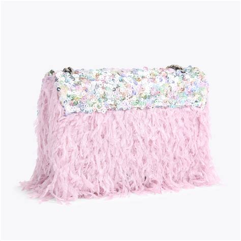 Sequins Md Kensington Pink Combination Cross Body Bag By Kurt Geiger London