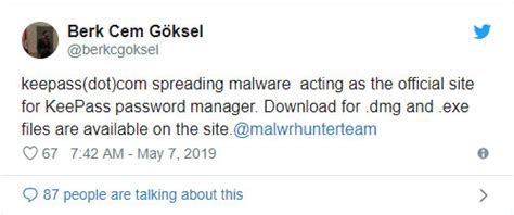 Site Promoting Keepass Password Manager Pushes Malware