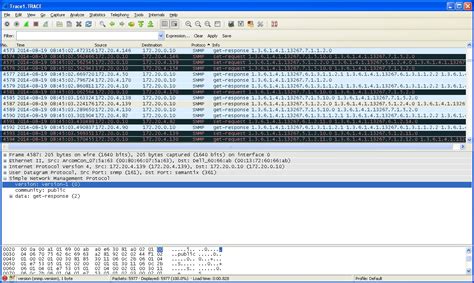 snmp version in wireshark trace stack overflow