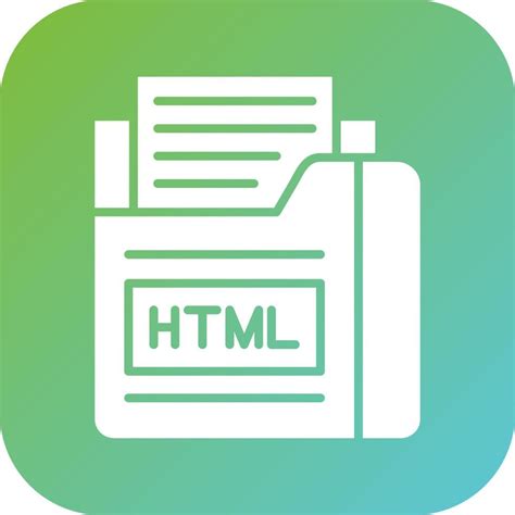 Html File Vector Icon Style 22369997 Vector Art At Vecteezy