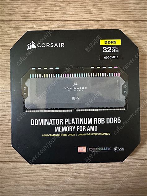 corsair 도미네이터 플래티넘 rgb ddr5 32 cpu 메인보드 중고나라