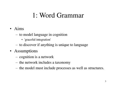 Ppt The Logic Of Default Inheritance In Word Grammar Powerpoint