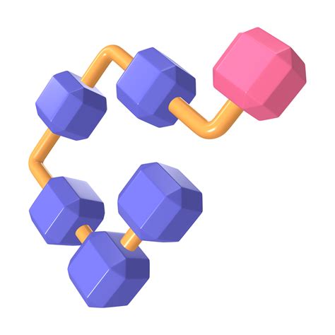 Blockchain 3d Illustration Icon 45552306 Png