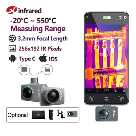 Infiray 적외선 화상 카메라 P2 Pro 산업용 Pcb 바닥 난방 감지 야간 투시경 휴대폰용 열화상 카메라 Aliexpress