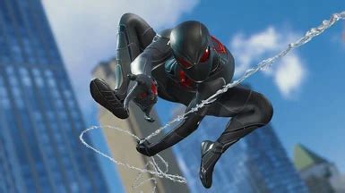 Spider Woman Black Suit Insomniac At Marvels Spider Man Remastered