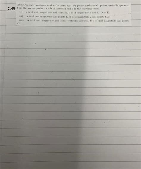 solved 4 find the vector product a×b of voctors a and b in