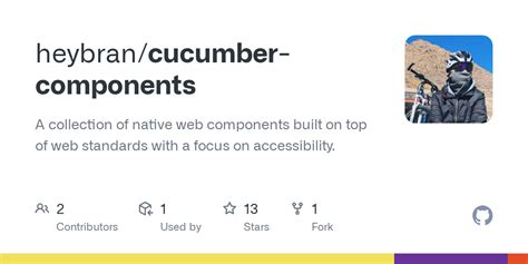 github heybran cucumber components a collection of native web components built on top of web