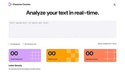 Frontend Mentor Character Counter With Html Plain Css And Vanilla Js