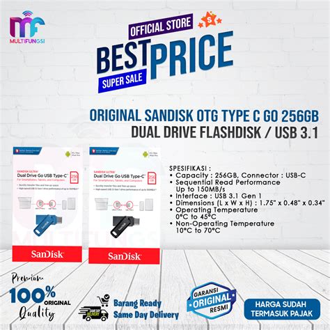 Jual Sandisk Ultra Dual Drive Go Usb Type C Gb Garansi Resmi Shopee Indonesia
