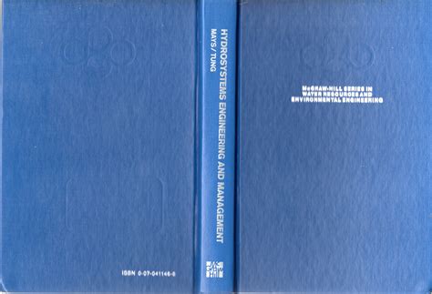 Hydrosystems Engineering And Management Mcgraw Hill Series In Water Resources And Environmental