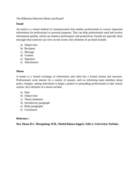 The Difference Between Memo And Email Pdf Career And Growth Art