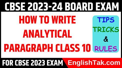 How To Write Analytical Paragraph Class 10 Board Exam 2023 24