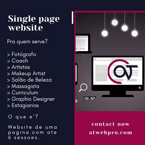 single page website at web and marketing