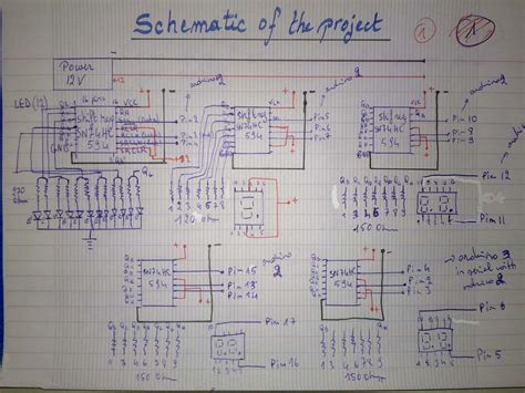 A Problem With My Circuit Shift Registers Leds And Display Help
