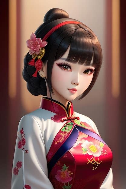 Premium Photo Cute Girl China Cheongsamportraitproduction Cine