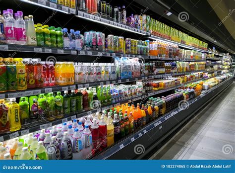 Variety Of Energy Drinks Soda Soft Drinks Editorial Photo