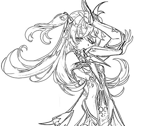 Genshin Impact Mona Värityskuva Lataa Tulosta Tai Väritä Verkossa