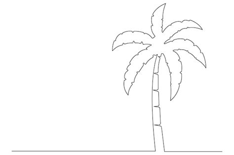 Premium Vector A Drawing Of A Palm Tree With A Drawing Of A Palm Tree