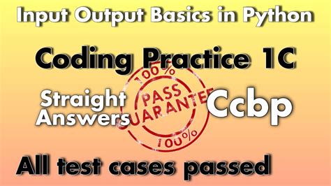 coding practice 1c input output basics in python ccbp nxtwave