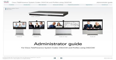 Pdf Cisco Telepresence System Codec C40 And C60 Telepresence System Pdf Cisco Telepresence System Codec C40 And C60 Telepresence System