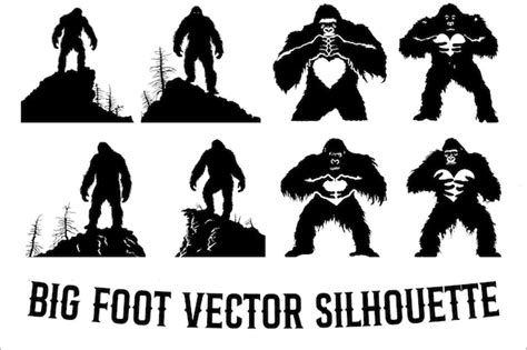 Bigfoot Outline Drawing Vectors And Illustrations For Free Download