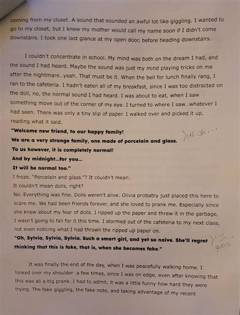 My 13yr Old Daughter Wrote This For A Class Any Thoughts Rwriters