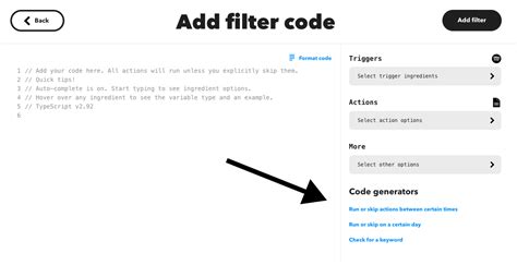 how to use ifttt s filter code editor ifttt