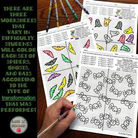 Halloween Identifying Types Of Transformations Activity Math In Demand