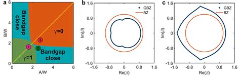 Phase Diagram And Gbz Of The Proposed Non Hermitian Coupled Chain Under