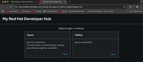 Configure GitHub Access To Red Hat Developer Hub Install And Configure Red Hat Developer Hub