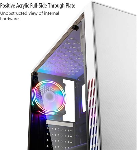 Buy Hdyd Gaming Case Mid Tower Pc Gaming Case Atx M Atx Front I O Usb Port Transparent