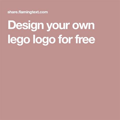Design Your Own Lego Logo For Free Cumpleaños