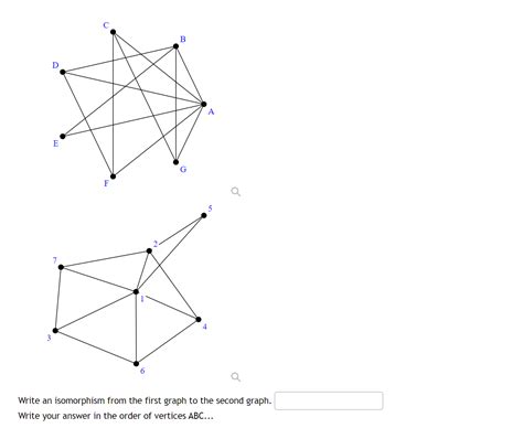 Solved Write An Isomorphism From The First Graph To The Chegg Com
