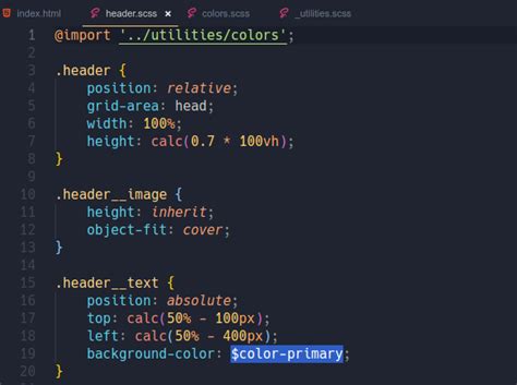 Html5 No Me Toma Una Variable Sass Proveniente De Otro Archivo Scss