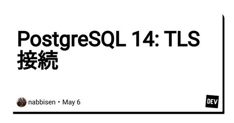 postgresql 14 tls 接続 r devto