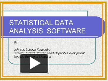 Statistical Data Analysis Software Presentation Free To View