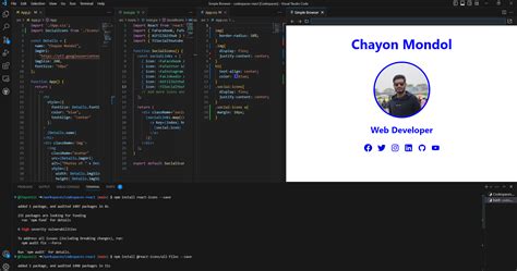 github chayon111 profile react practice
