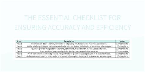 The Essential Checklist For Ensuring Accuracy And Efficiency Excel The Essential Checklist For Ensuring Accuracy And Efficiency Excel