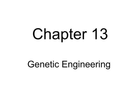 Basic Principles Of Genetic Engineering Pptx