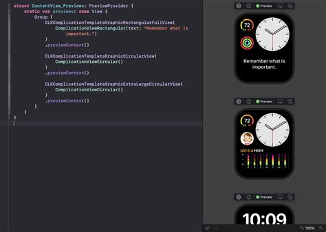Previewing Swiftui Based Watch Complications Rswiftui