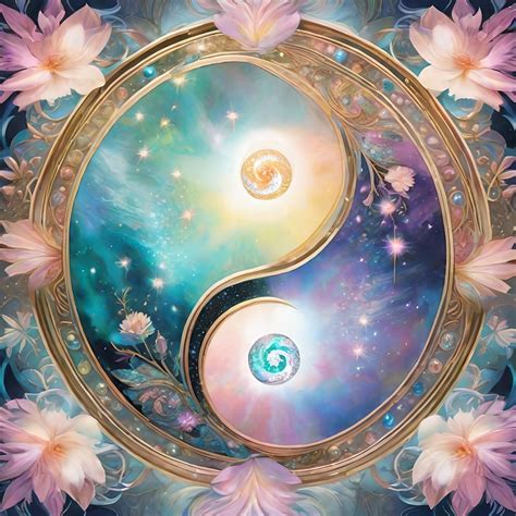 Insanely Detailed Gorgeous Sparkling Pastel Yin Yang