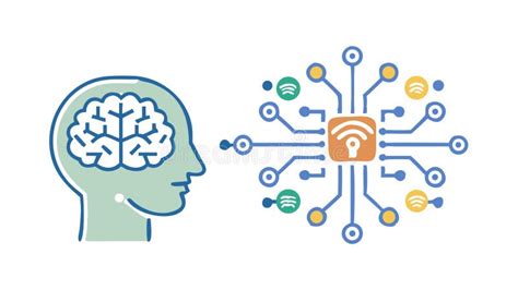 Human Brain With Network Connections Cognitive Science Vector Vector