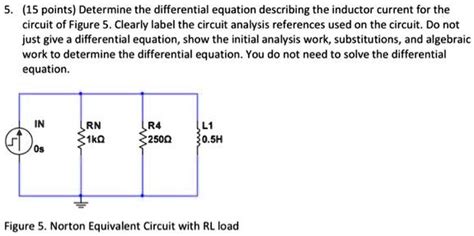 Solved 5 15 Points Determine The Differential Equation Describing