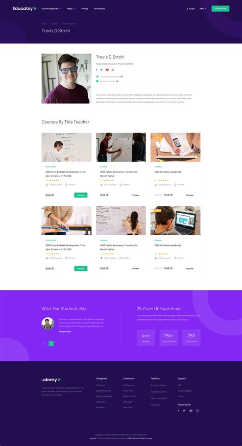 Preview Ja Educatsy Joomla Lms Template For Education And Online