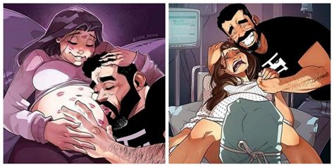 Cum se simte sarcina în cuplu Ilustrații haioase devenit virale