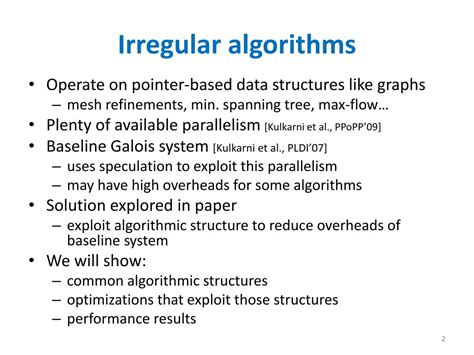Ppt Structure Driven Optimizations For Amorphous Data Parallel