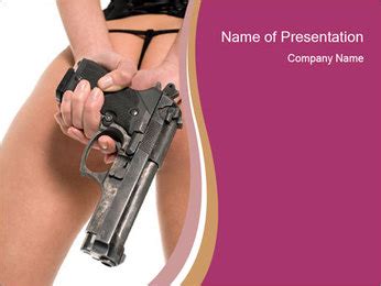 Naked Woman With Gun PowerPoint Template Backgrounds Google Slides ID