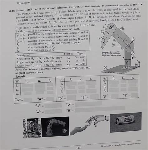 Solved 6 16 Puma Rrr Robot Rotational Kinematics With Dr