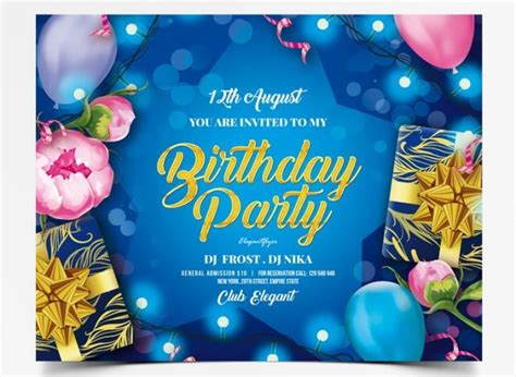 30 Free Birthday Invitation Flyers Free Psd Templates